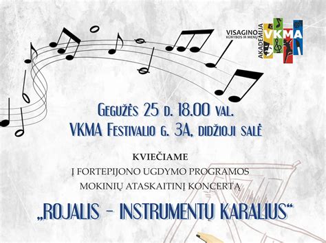 Fortepijono Ugdymo Programos Mokinių Ataskaitinis Koncertas „rojalis