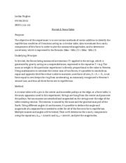 Lab Pre Lab Jordan Hughes PHYS Pre Lab Force Table Purpose The