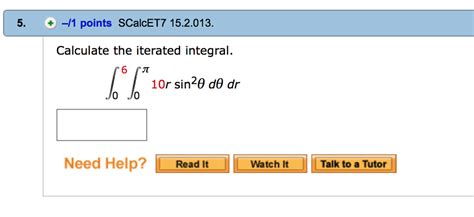 Solved Calculate The Iterated Tegral06