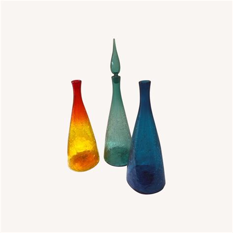 Vintage Blenko Glass Decanters 3 Aptdeco