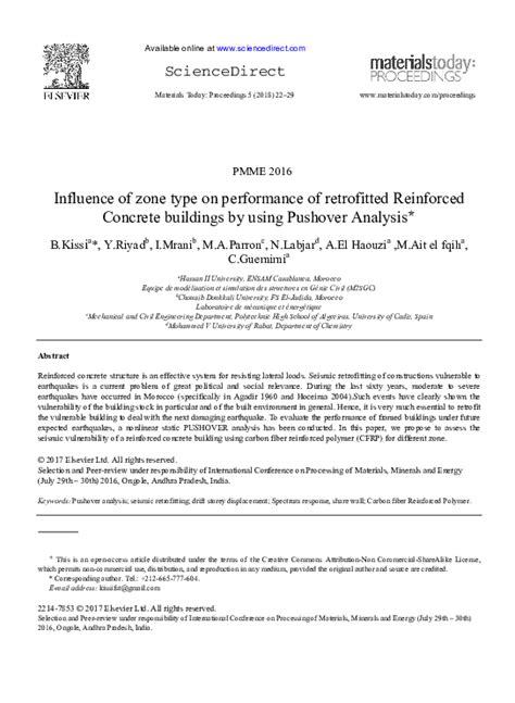 Pdf Influence Of Zone Type On Performance Of Retrofitted Reinforced
