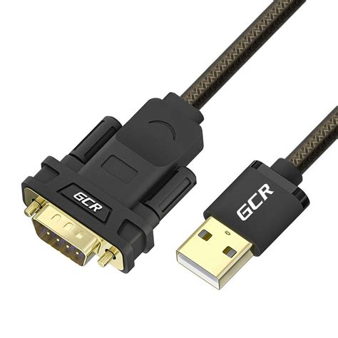 Конвертер-переходник 1.5м GCR c чипсетом PL2303GS черно-прозрачный USB ...