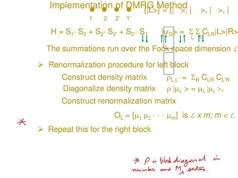 Ppt Introduction To The Density Matrix Renormalization Group Method S