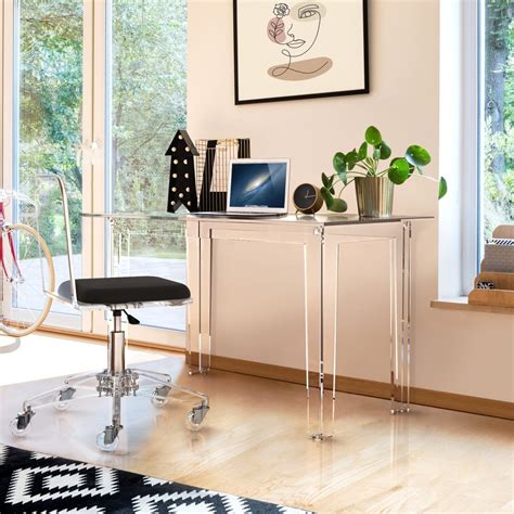 Clear Acrylic Writing Desk By Stauber Stauber Furnishings