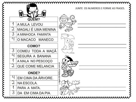 Label 2º Ano Dani Educar Escrita De Frases Atividades Letra M