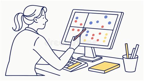 Person Analyzing Data On Multiple Screens Complex Workflow Vector Design Generative Ai Stock