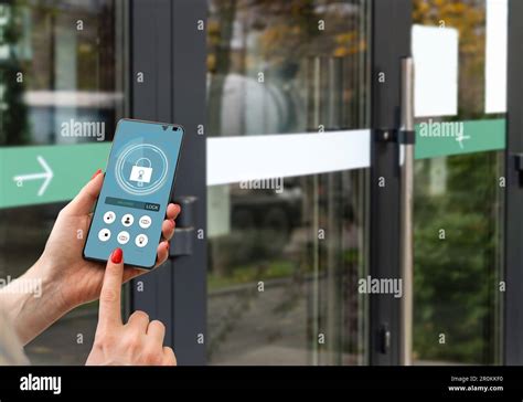 Cropped Image Of Female Entering Secret Key Code For Getting Access And