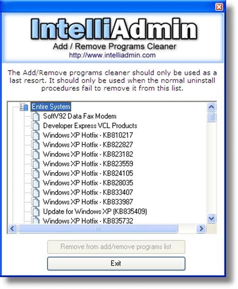 Add/Remove Programs Cleaner – New version released | Remote Administration For Windows