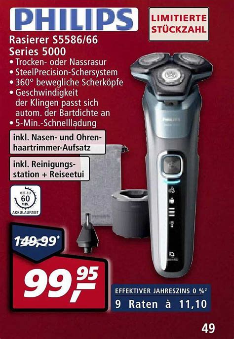 Philips Rasierer S5586.66 Series 5000 Angebot bei Real