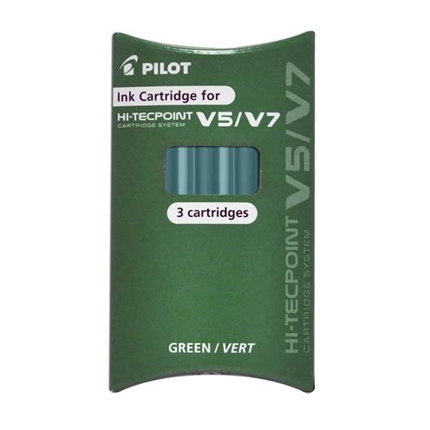 Pilot Hi Tecpoint V5 And V7 Refills Green Pack Of 3 He1104726 Hope