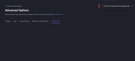custom text error on auth0 dashboard auth0 community