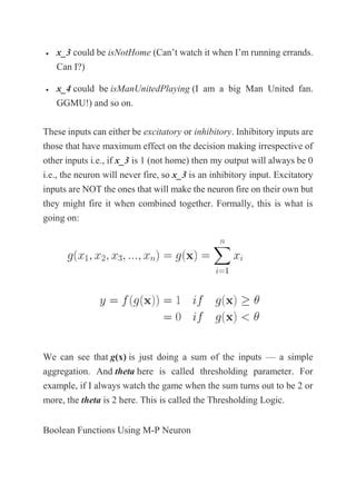 Mp Neuron PDF