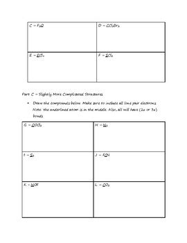 Lewis Dot Structures Intro Worksheet By Dynesse Saling TpT