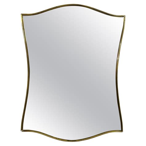 Rectangular Brass Mirror Italy 1950s For Sale At 1stdibs