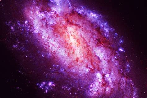 Beautiful Purple Galaxy Elements Of This Image Furnished By NASA Stock