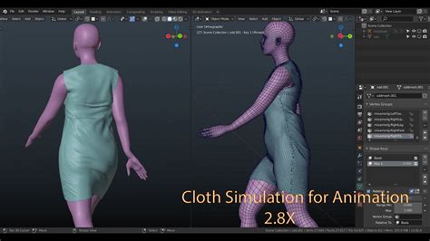 Cloth Simulation For Animation In Blender 28x Youtube