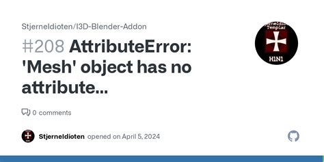 Attributeerror Mesh Object Has No Attribute Calcnormalssplit · Issue 208