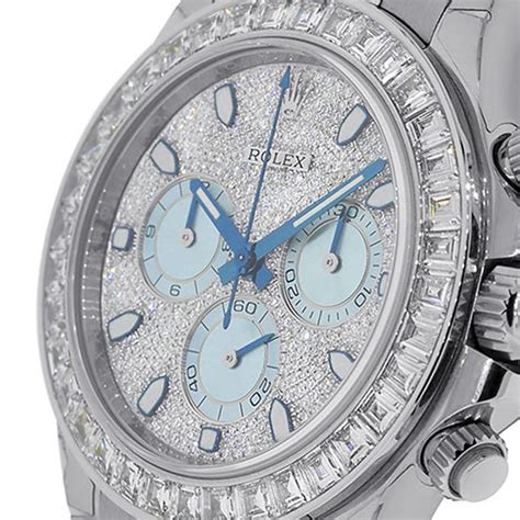 Rolex Cosmograph Daytona Platinum Diamond Index Dial Watch 116576tbr At