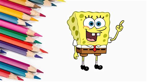 باب اسفنجی آموزش نقاشی آسان باب اسفنجی باب اسفنجی جدید