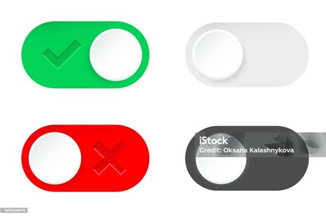 switch toggle buttons realistic switch toggle buttons stock