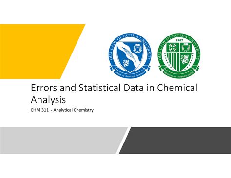 2 Errors And Statistical Data In Chemical Analysis Errors And