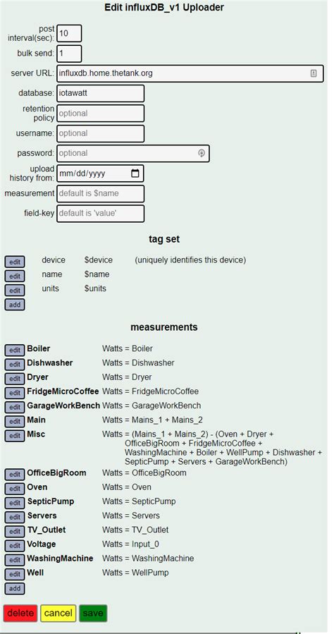 Issue Adding Tags To Influxdb Resolved Support Iotawatt User