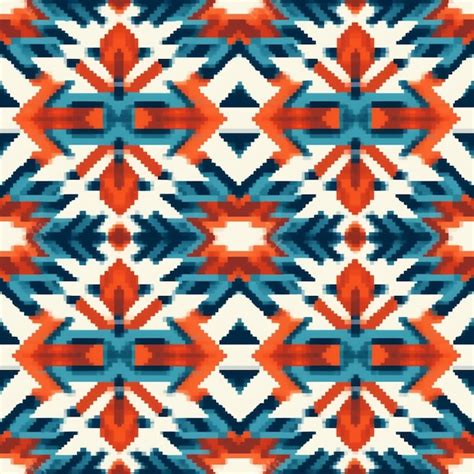 Premium Photo Geometric Pixel Pattern Background Radiant Neon Pattern Symmetrical Design Tiled