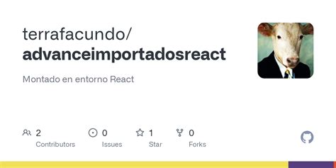 Github Terrafacundoadvanceimportadosreact Montado En Entorno React