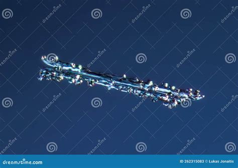 Real Needle Snowflake At High Magnification Macro Photo Of Small Rimmed Snow Crystal Snowflake