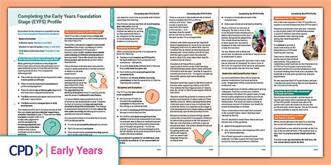 Completing The Eyfs Profile Eyfs Profile Assessment
