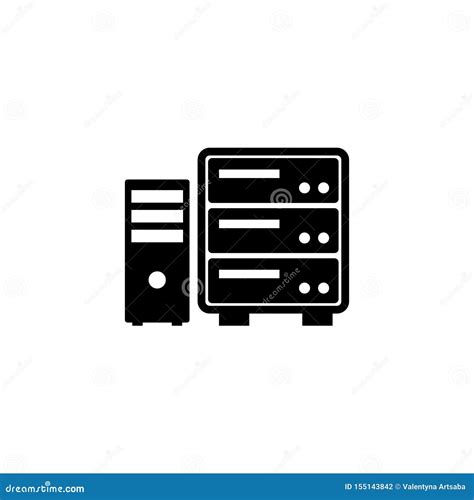 Datacenter Computer Server Flat Vector Icon Stock Illustration Illustration Of Ethernet