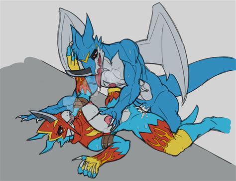 Rule 34 1boy 1girls Bandai Namco Blue Skin Breast Grab Breasts