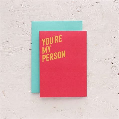 Youre My Person Love Card By Purple Tree Designs