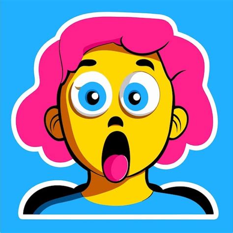 Vibrant Cartoon Face With Expressive Features Jiffy Designs