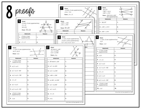 Parallel Line Proofs Peel Stick Activity All Things Algebra