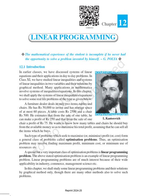 Lemh 206 Pdf Linear Programming Mathematical Optimization