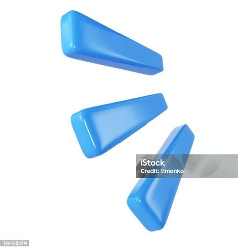 3d 요소 크리스마스 겨울 세 줄 소리 박수 장식 블루 색상과 같습니다 사실적인 디자인 플라스틱 만화 스타일 흰색 배경 그림에 고립 3가지 개체에 대한 스톡 사진 및 기타