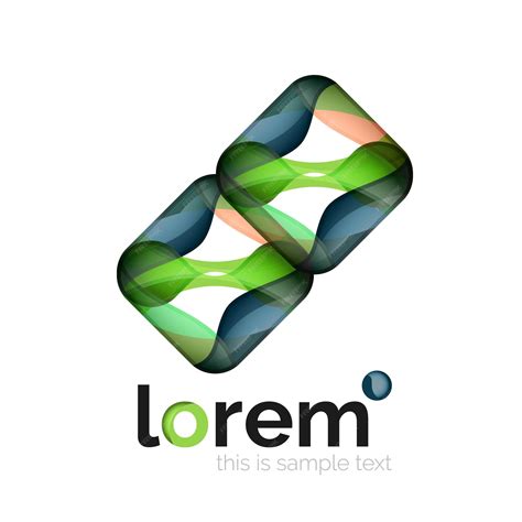 Premium Vector Abstract Geometric Logo Created With Overlapping Smooth Shapes