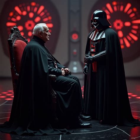 Imperator Palpatine And Darth Vader On Death Star Throne Stable
