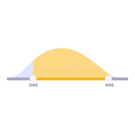 Bell Curve Graph Showing Normal Distribution For Statistical Analysis Stock Vector