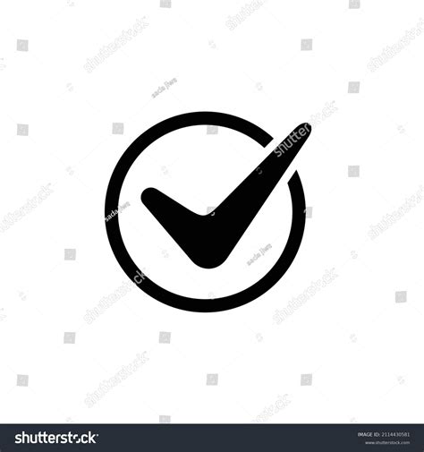 Check Mark Simple Flat Icon Vector Stock Vector Royalty Free Shutterstock