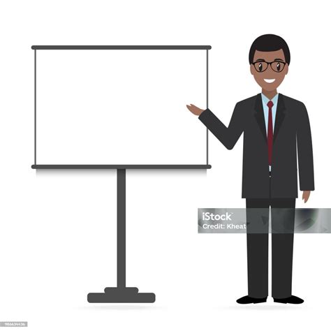 남자 서 및 프레 젠 테이 션 아이콘입니다 회의 비즈니스 아이콘 교사 교육 관련 직업에 대한 스톡 벡터 아트 및 기타 이미지