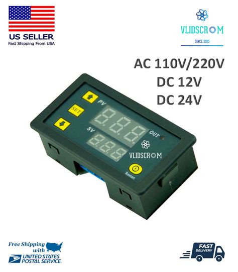 ac dc timer switch cycling module digital display time delay relay