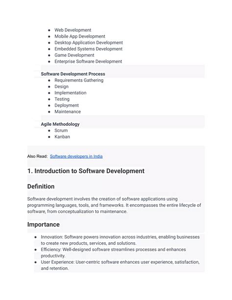 guide to software development pdf