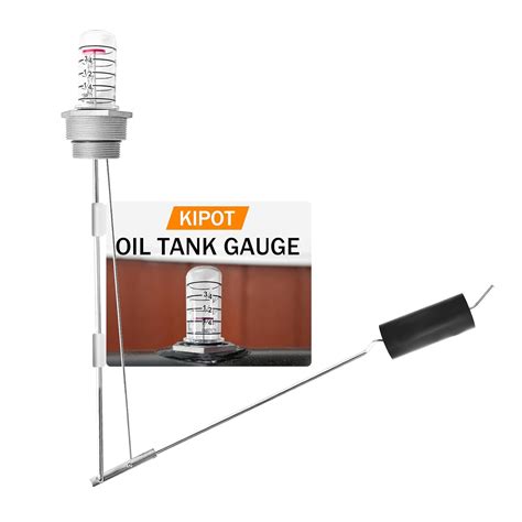 Kipot Oil Tank Gauge Fuel Level Gauge Fit For 275 330 Vertical Oil