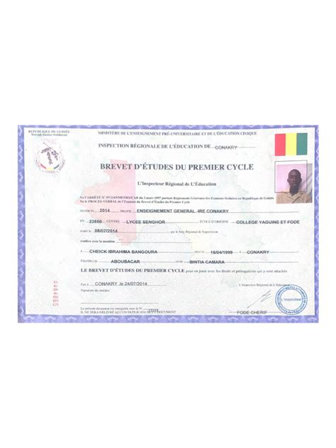 Brevet Détudes Du Premier Cycle Pdf
