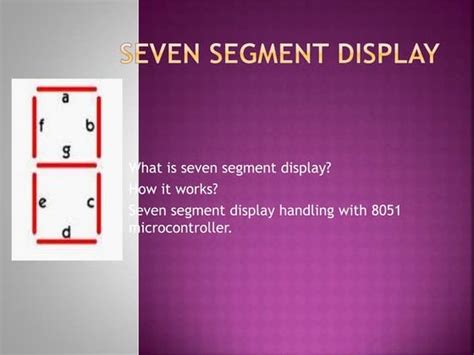 7 segment display ppt