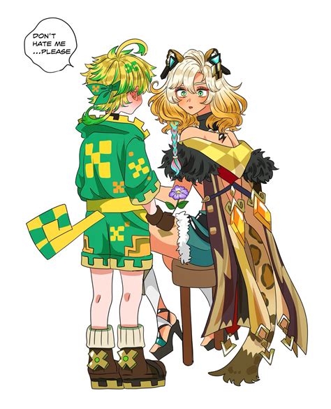 Mitama They Make Up In A Sec🤝 Kinilani Pixelshark Genshinimpact