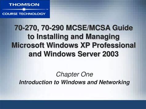 PPT Chapter One Introduction To Windows And Networking PowerPoint Presentation ID