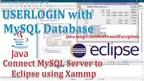 Eclipse 2023 Userlogin With Mysql Xampp Java Programming 4 Login Youtube